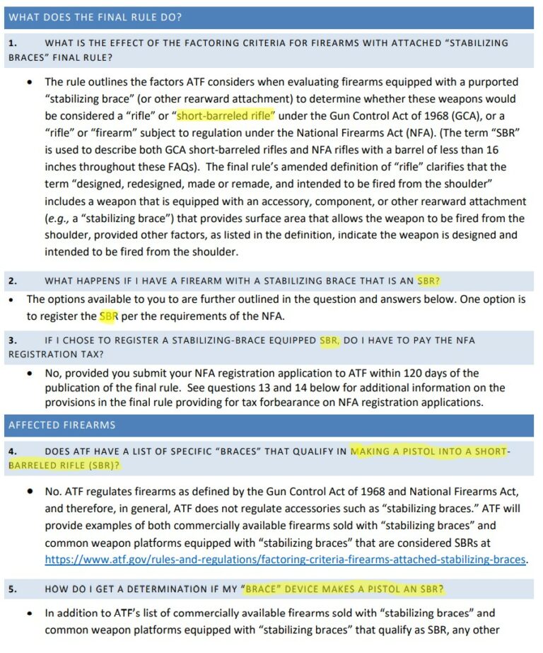 Debunking some persistent online myths about the arm brace rule 2021R-08F - The Law Office of ...